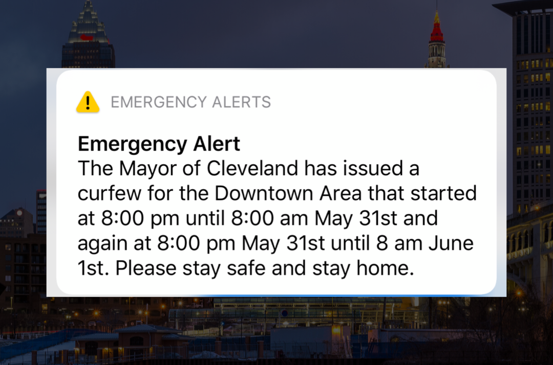 Breaking News: The City of Cleveland Institutes Curfew